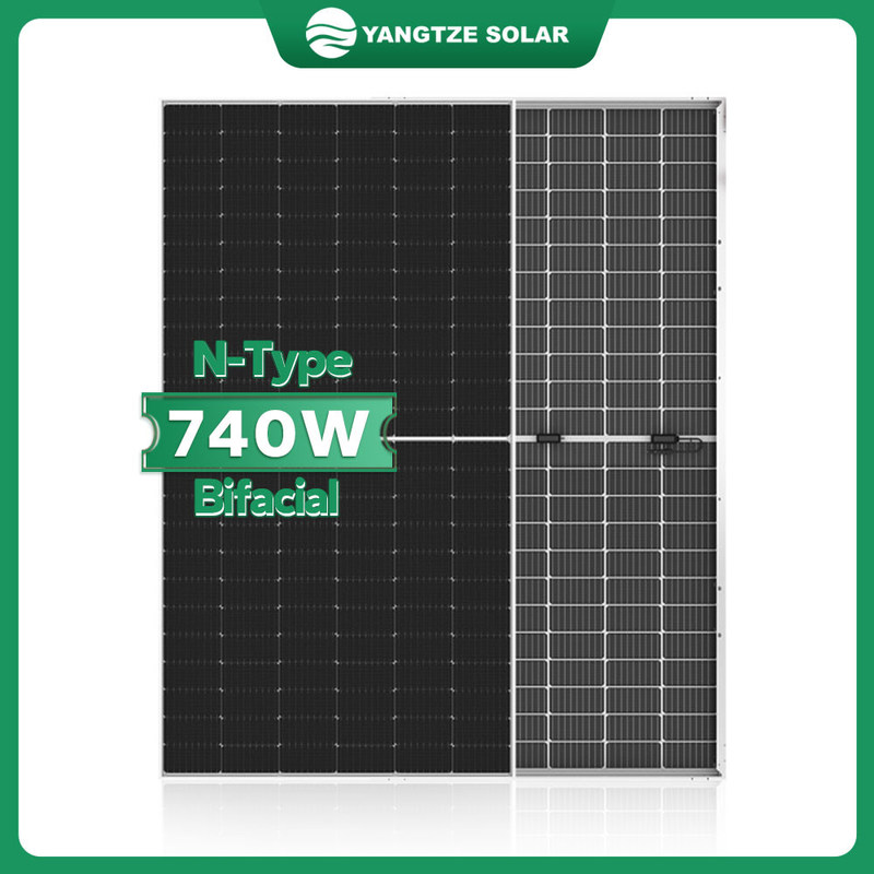 Photovoltaic 12 Volt Bifacial Solar Panel 740w Double Glass Topcon N ...
