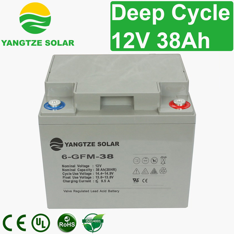 12V 38Ah Absorbed Glass Mat Battery With ABS Plastic Battery Box 1500 ...